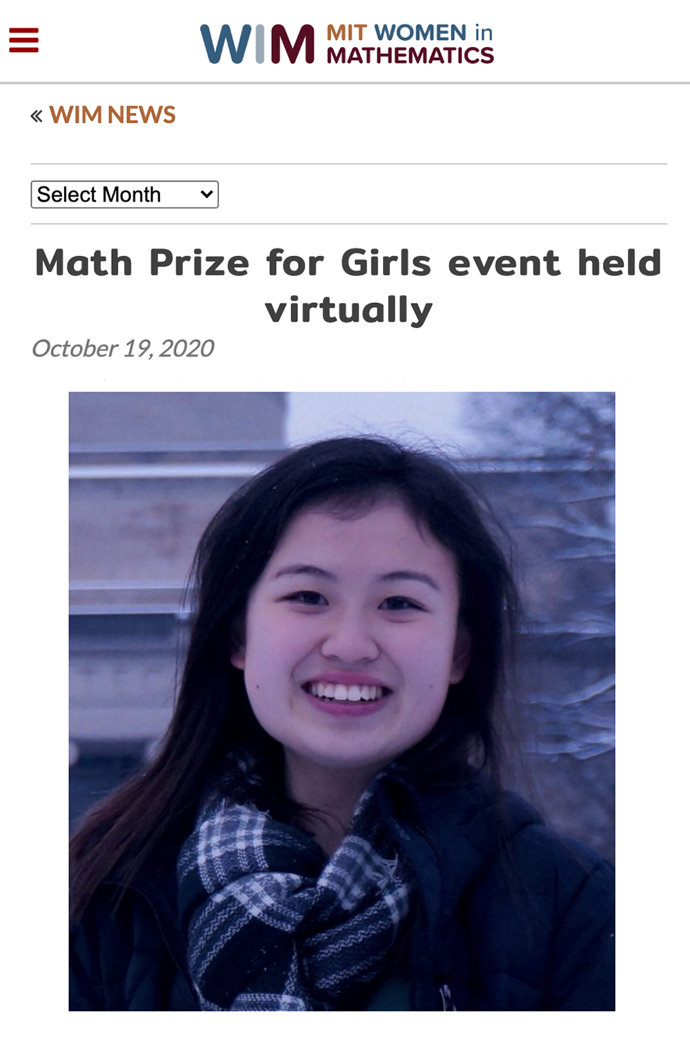 Math Prize for Girls event held virtually | AT Foundation