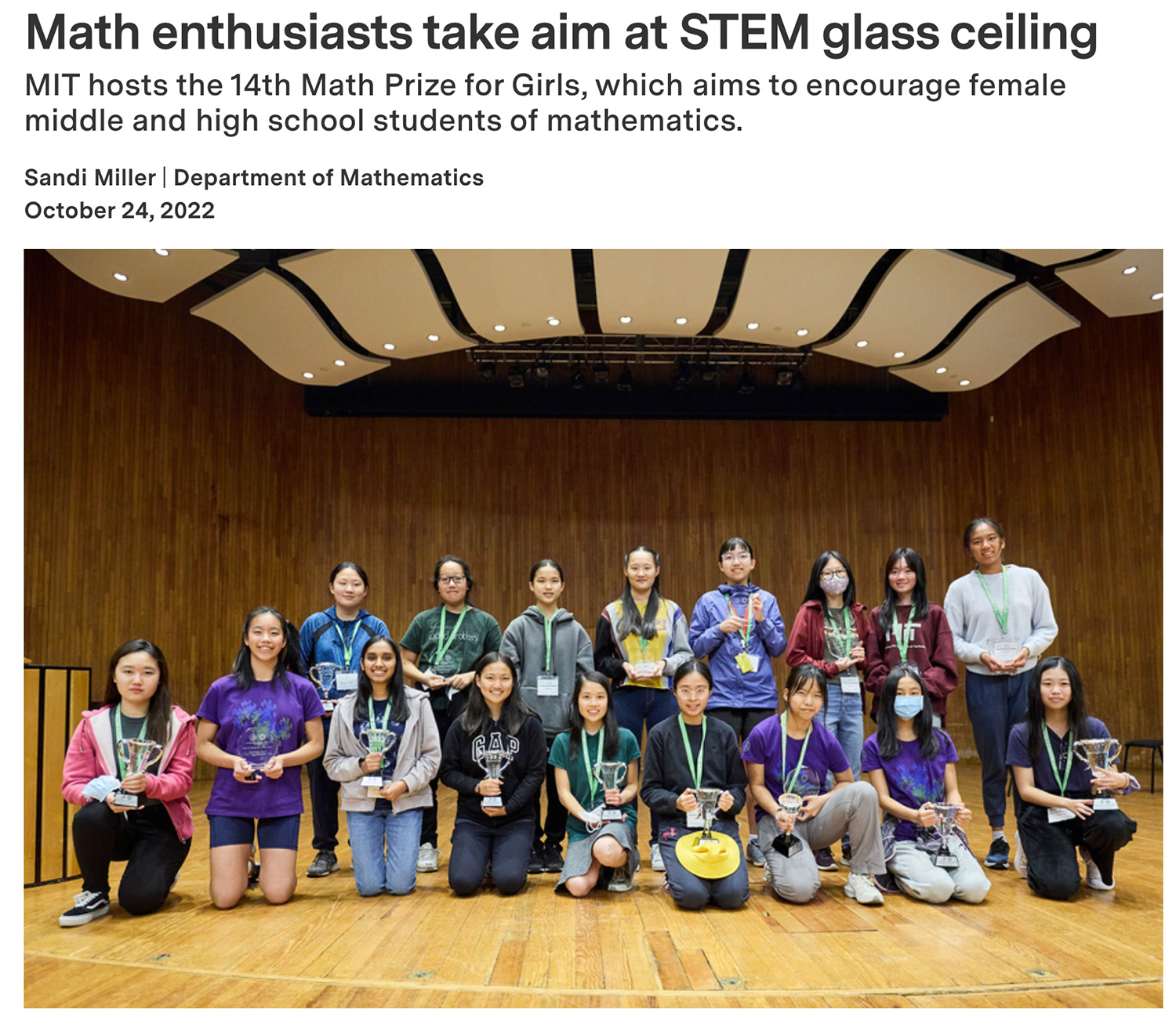 Math enthusiasts take aim at STEM glass ceiling | AT Foundation